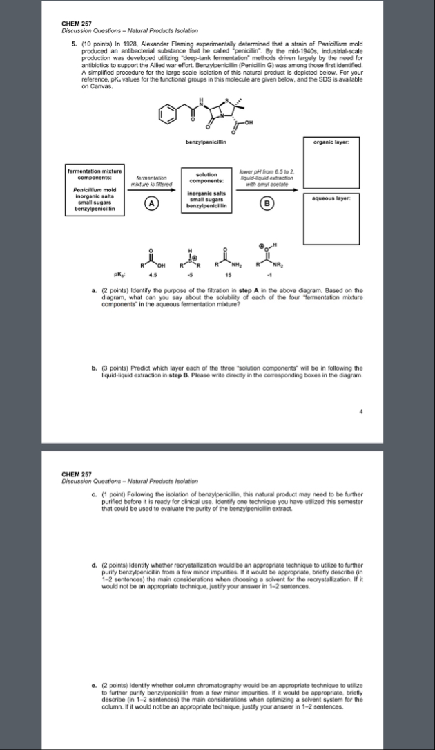 Solved (10 ﻿points) ﻿In 1928 , ﻿Alexander Fleming | Chegg.com
