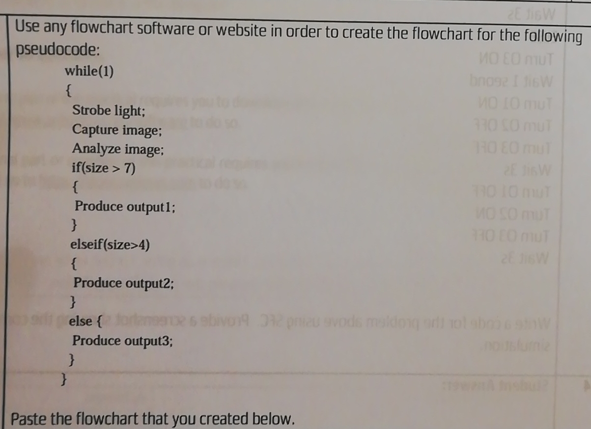 Paste the flowchart that you created below. | Chegg.com