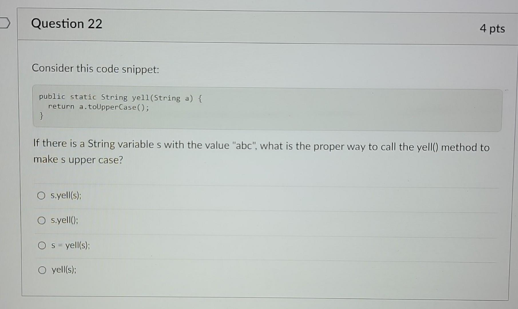 Solved Look at this code sample: public static void bar(int | Chegg.com