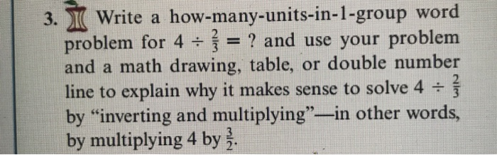 Solved 3. / Write a how-many-units-in-1-group word problem | Chegg.com