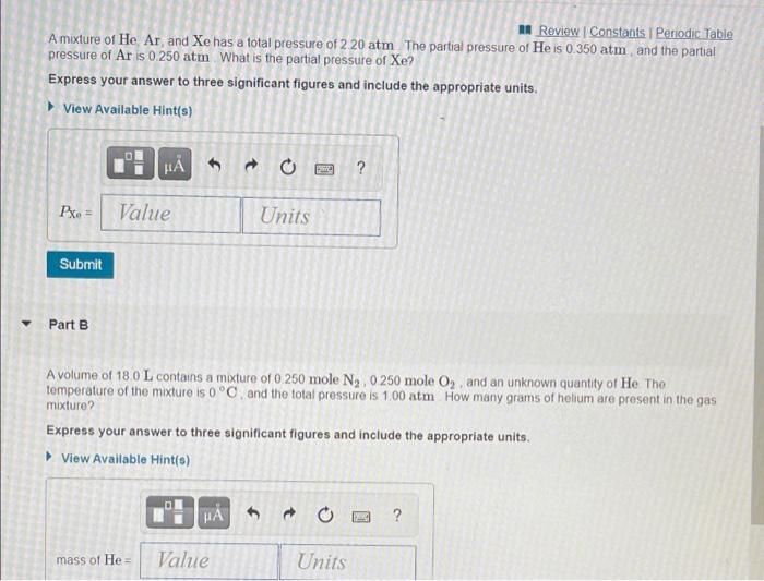 Solved # Core Chemistry Skill: Calculating Partial Pressure | Chegg.com