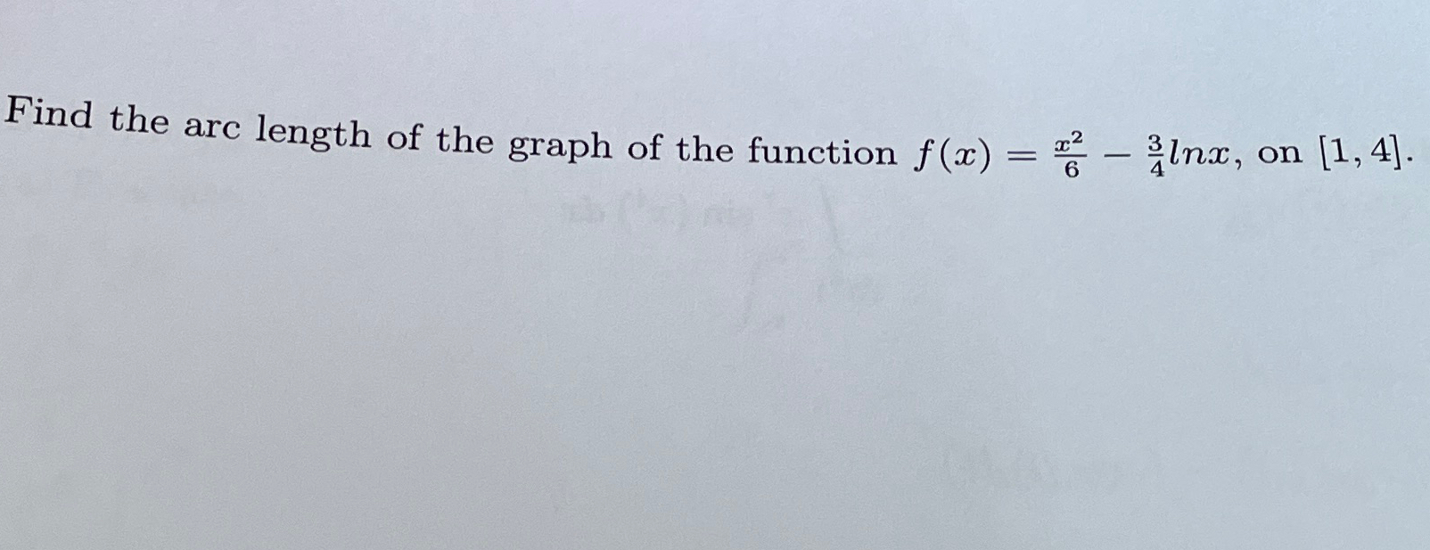 Solved Find the arc length of the graph of the function | Chegg.com