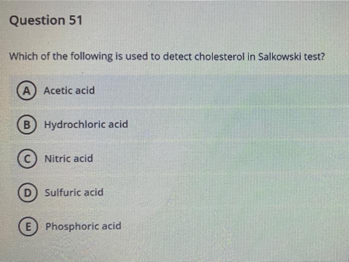 Solved Question 51 Which of the following is used to detect | Chegg.com