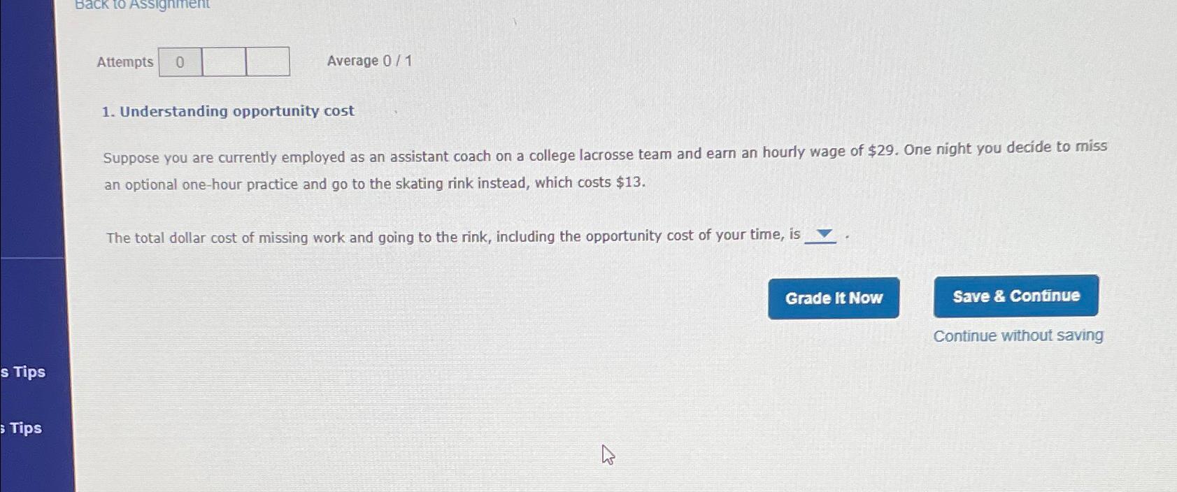 Solved Attempts0Average 01Understanding opportunity | Chegg.com