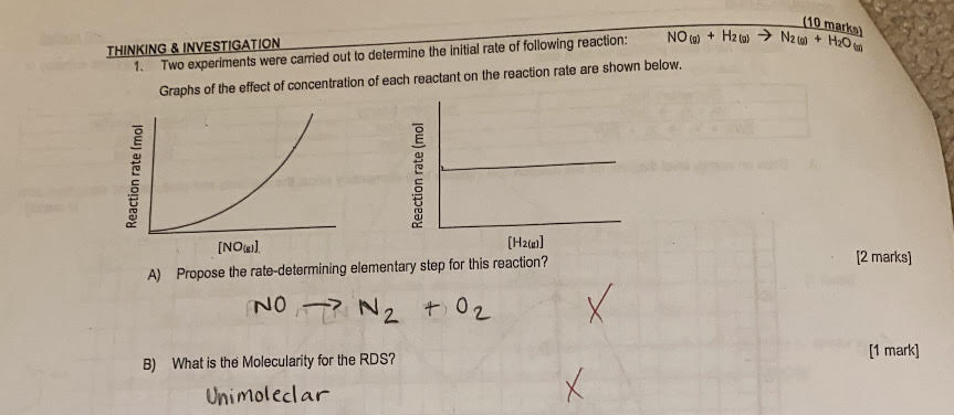 Solved THINKING & INVESTIGATIONTwo experiments were carried | Chegg.com