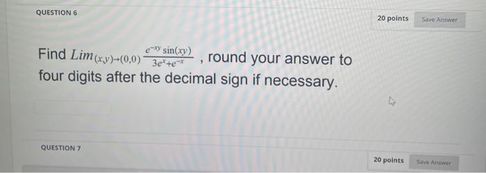 Solved QUESTION 6 20 points Find | Chegg.com
