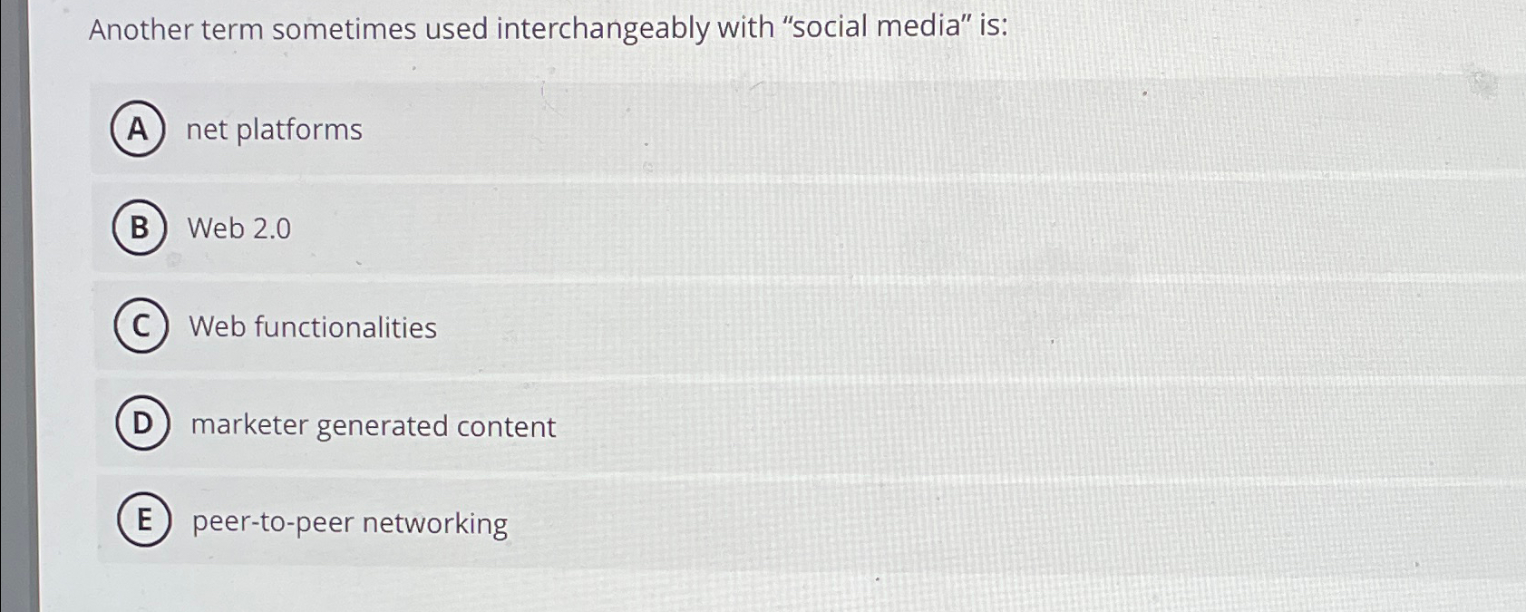 Solved Another term sometimes used interchangeably with | Chegg.com