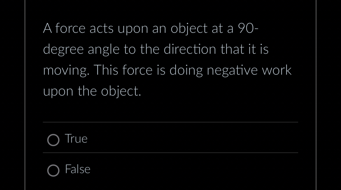 Solved A force acts upon an object at a 90-degree angle to | Chegg.com