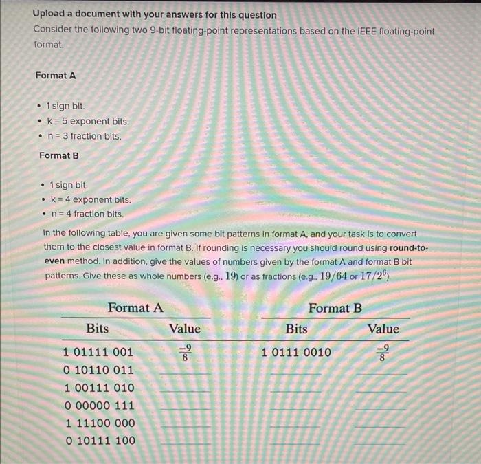 Solved Upload a document with your answers for this questlon | Chegg.com
