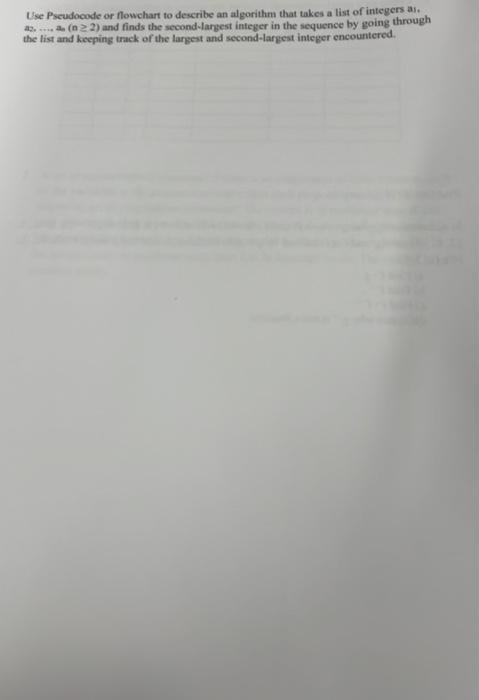 Solved Use Pseudocode Or Flowchart To Describe An Algorithm 1367