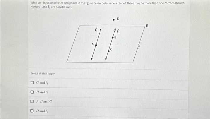 Solved What combination of lines and points in the figure | Chegg.com