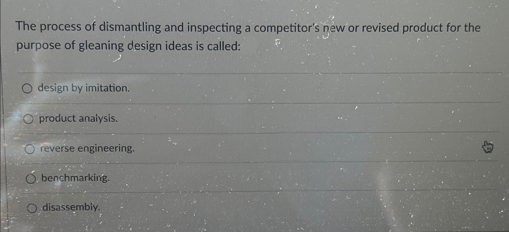 Solved The process of dismantling and inspecting a | Chegg.com