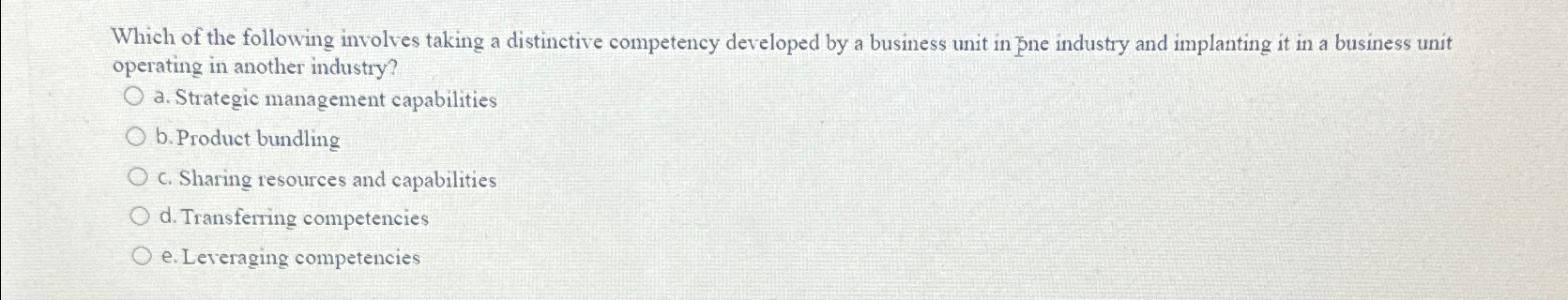 Solved Which of the following involves taking a distinctive | Chegg.com