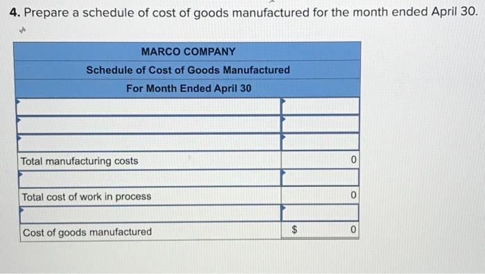 Solved Marco Company shows the following costs for three | Chegg.com
