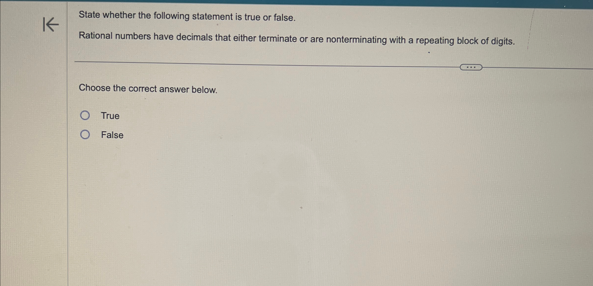 Solved KState whether the following statement is true or | Chegg.com