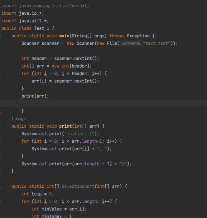 Solved Code this second version of selection sort. - Thus, | Chegg.com