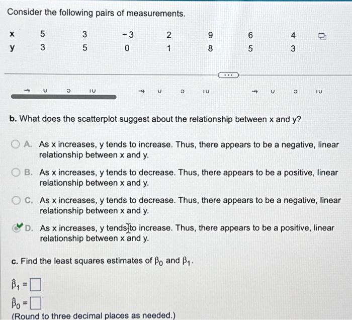 Solved Consider the following pairs of measurements. b. What | Chegg.com