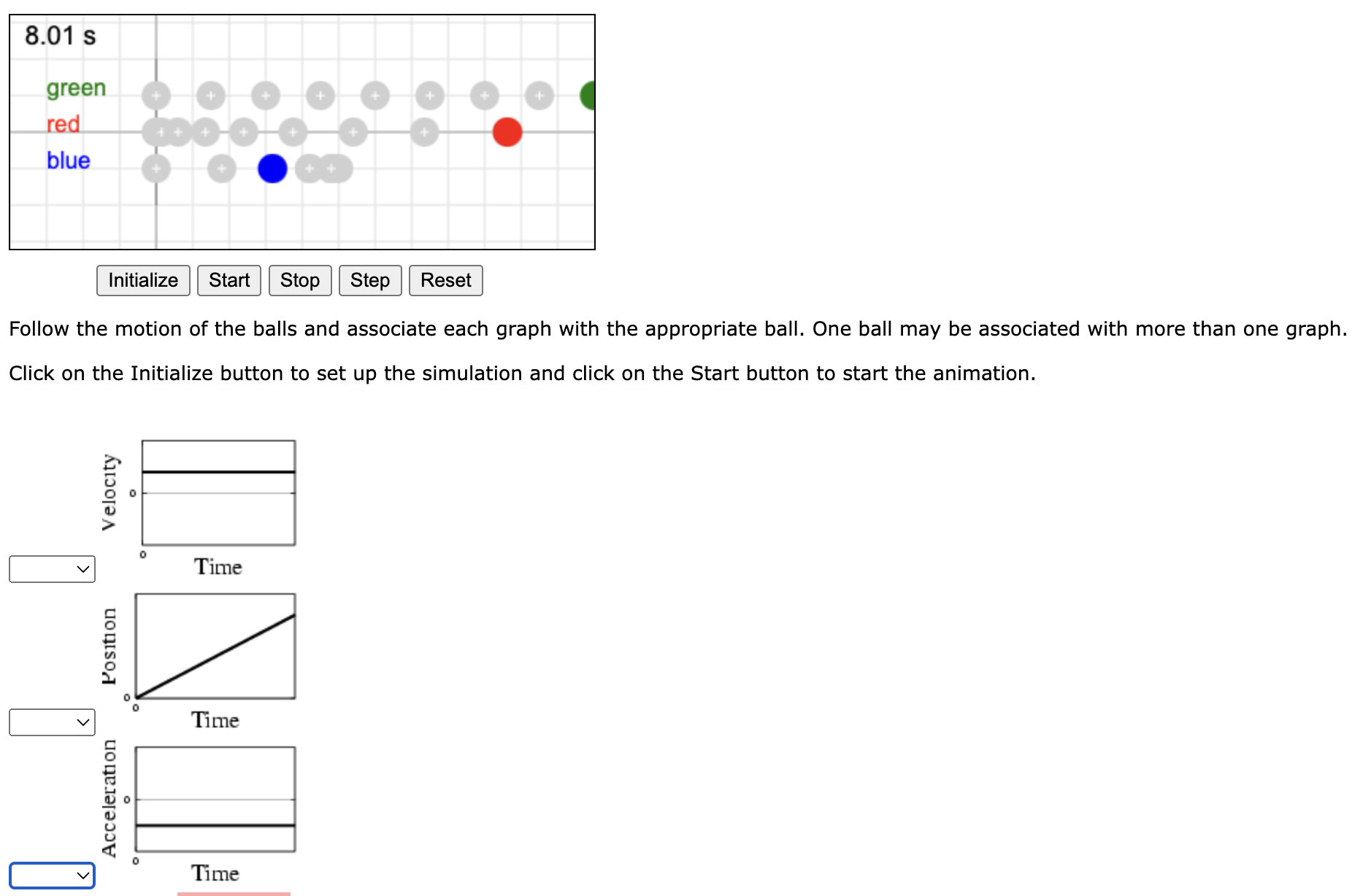 Solved Follow the motion of the balls and associate each | Chegg.com