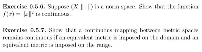Solved Exercise 0.5.4. For a metric space (X, d), show that | Chegg.com