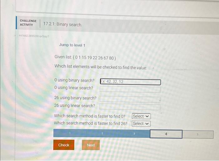 Solved CHALLENGE ACTIVITY 17.2.1: Binary search. | Chegg.com
