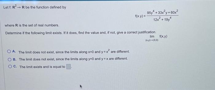 Solved Let f:R2→R be the function defined by | Chegg.com