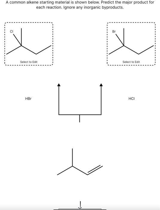 Solved A common alkene starting material is shown below. | Chegg.com