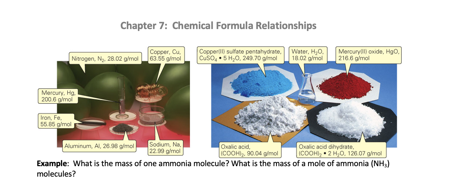 Solved Chapter 7: Chemical Formula RelationshipsExample: | Chegg.com