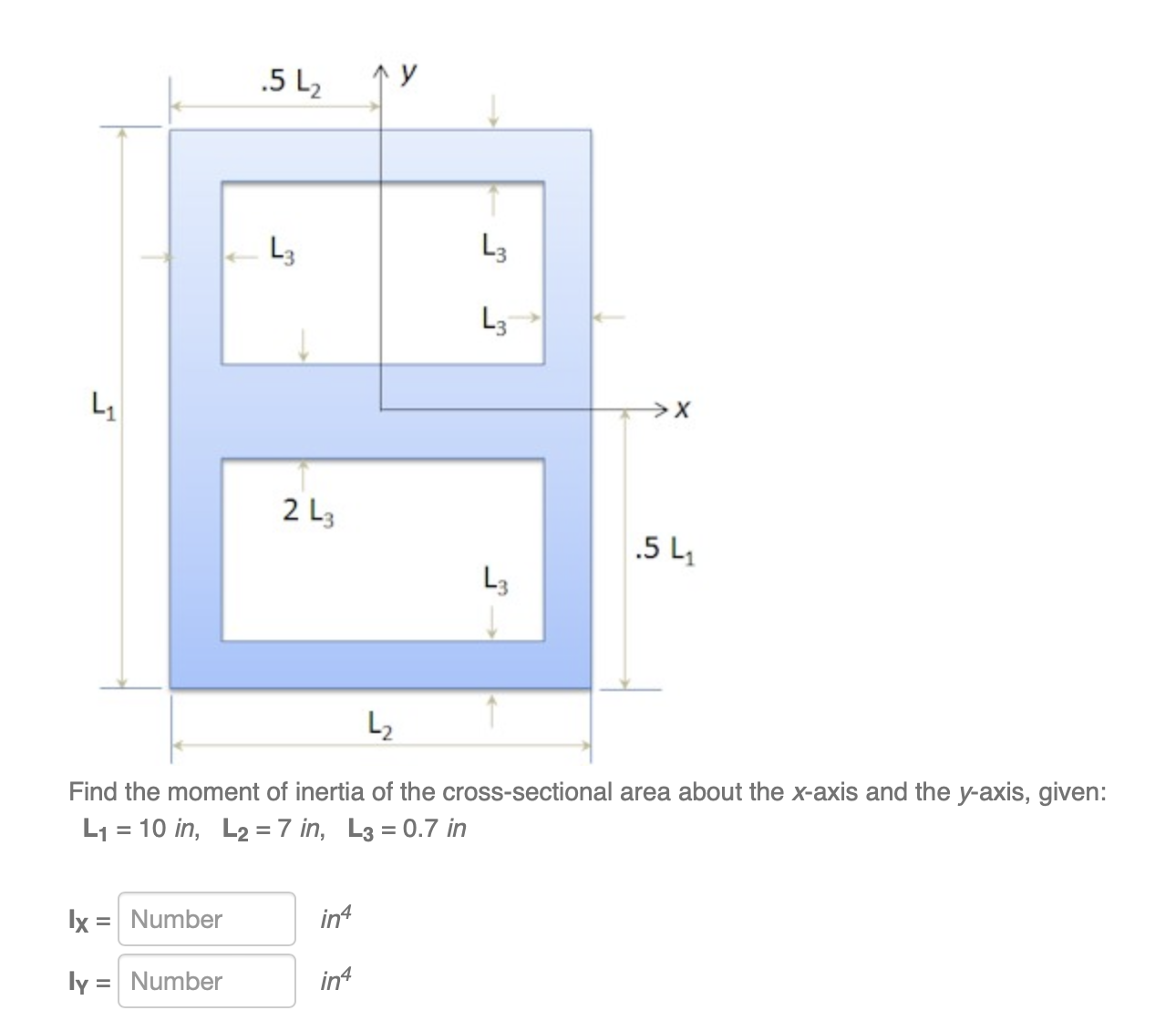 Solved Find the moment of inertia of the cross-sectional | Chegg.com