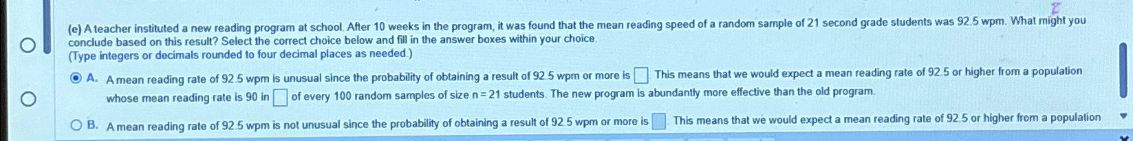 Solved conclude based on this result? Select the correct | Chegg.com