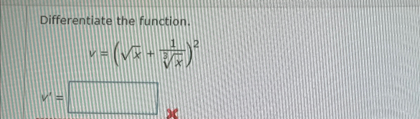 Solved Differentiate The Functionyx21x32v 7463