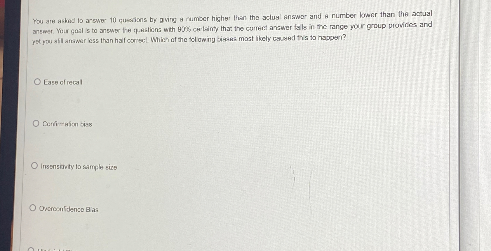 Solved You are asked to answer 10 ﻿questions by giving a | Chegg.com