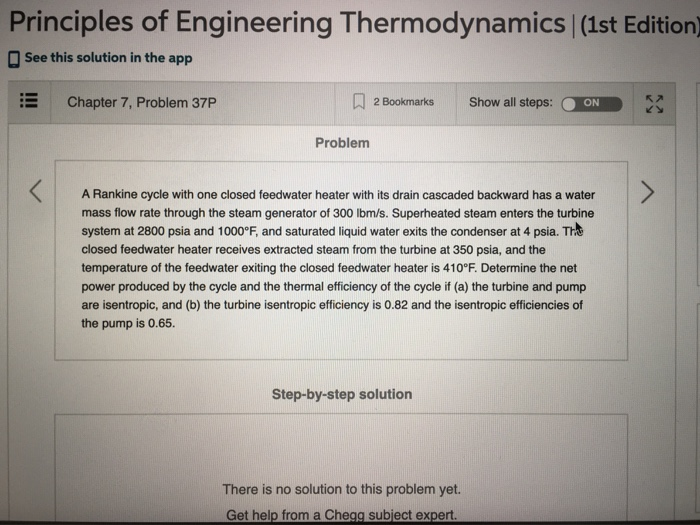 Solved Principles of Engineering Thermodynamics|(1st | Chegg.com