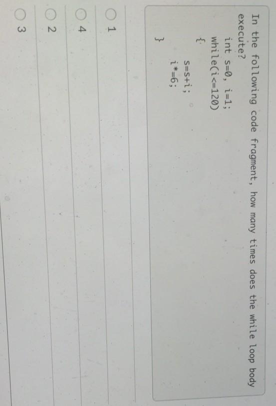 Solved In the following code fragment, how many times does | Chegg.com