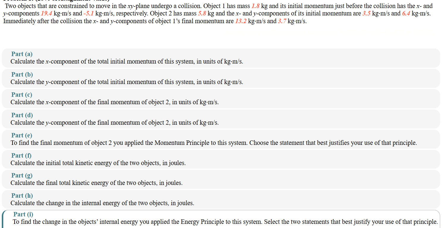 Solved Two objects that are constrained to move in the \( ﻿x | Chegg.com