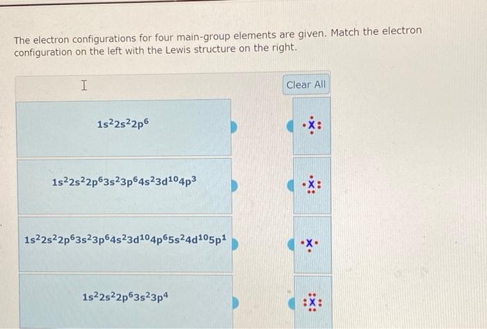 Solved The electron configurations for four main-group | Chegg.com