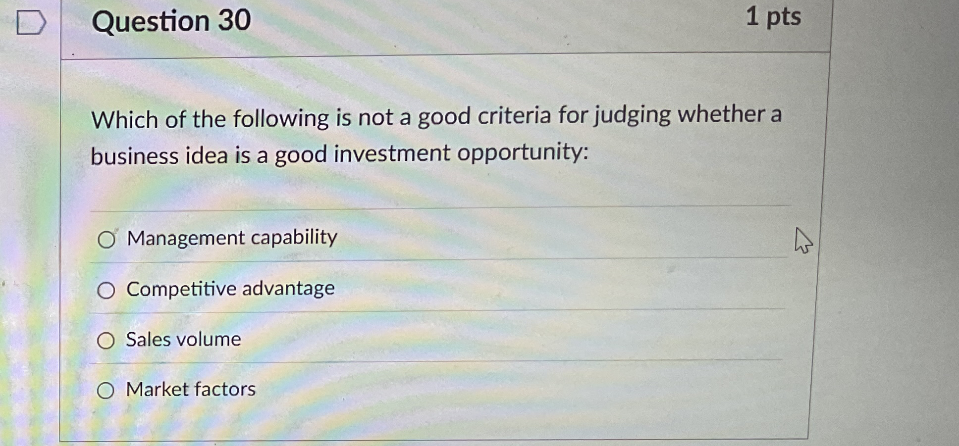 Question 301 ﻿ptsWhich of the following is not a good | Chegg.com