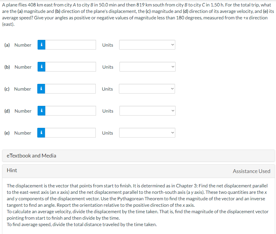 Solved A plane flies 408km ﻿east from city A ﻿to city B ﻿in | Chegg.com