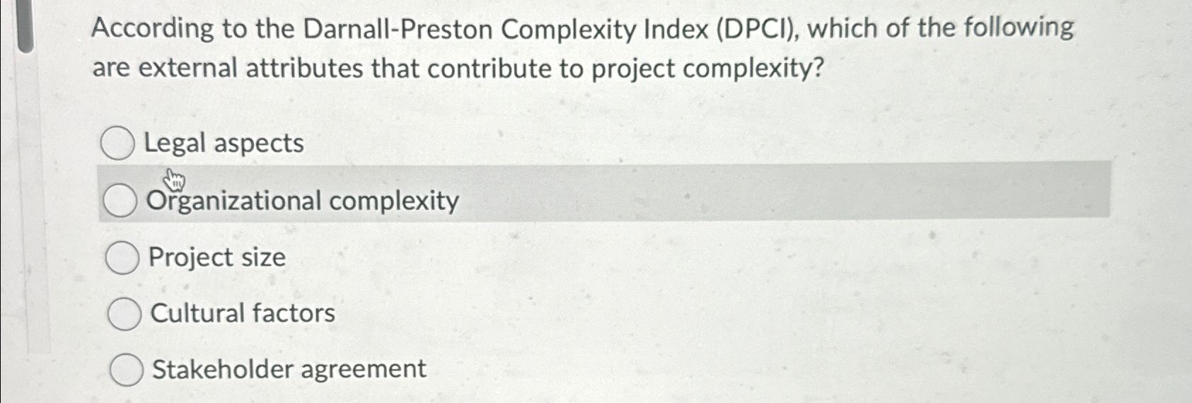 Solved According to the Darnall-Preston Complexity Index | Chegg.com