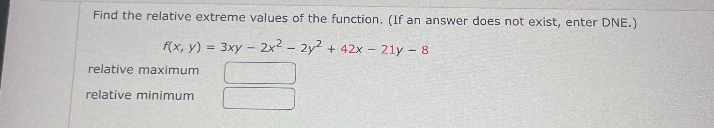 Solved Find the relative extreme values of the function. | Chegg.com
