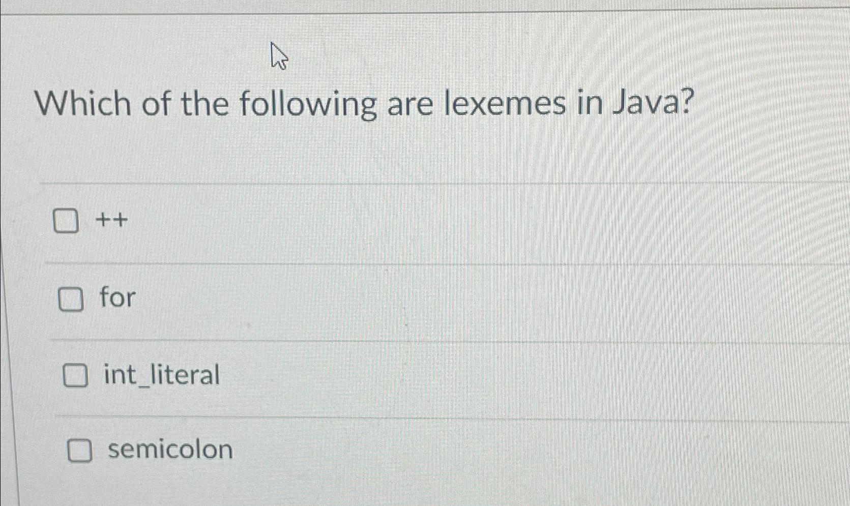 Solved Which of the following are lexemes in | Chegg.com