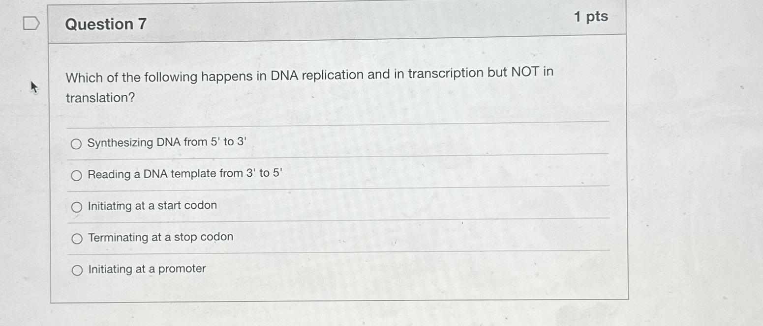 Solved Question 71 ﻿ptsWhich of the following happens in DNA | Chegg.com