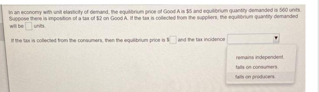 Solved In an economy with unit elasticity of demand, the | Chegg.com