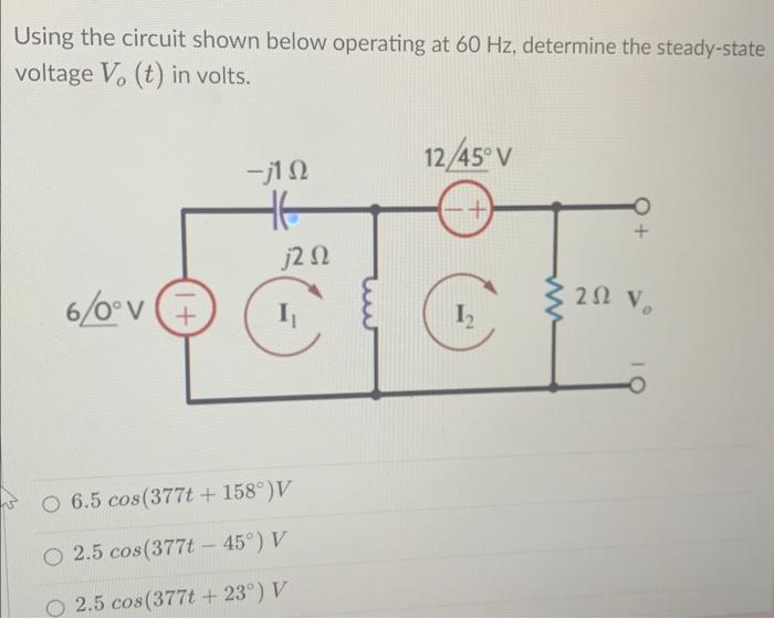 [solved] Using The Circuit Shown Below Operating At 60