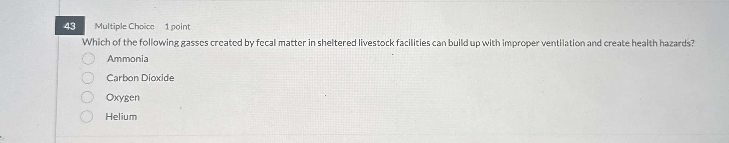 Solved 43 ﻿Multiple Choice 1 ﻿pointWhich of the following | Chegg.com