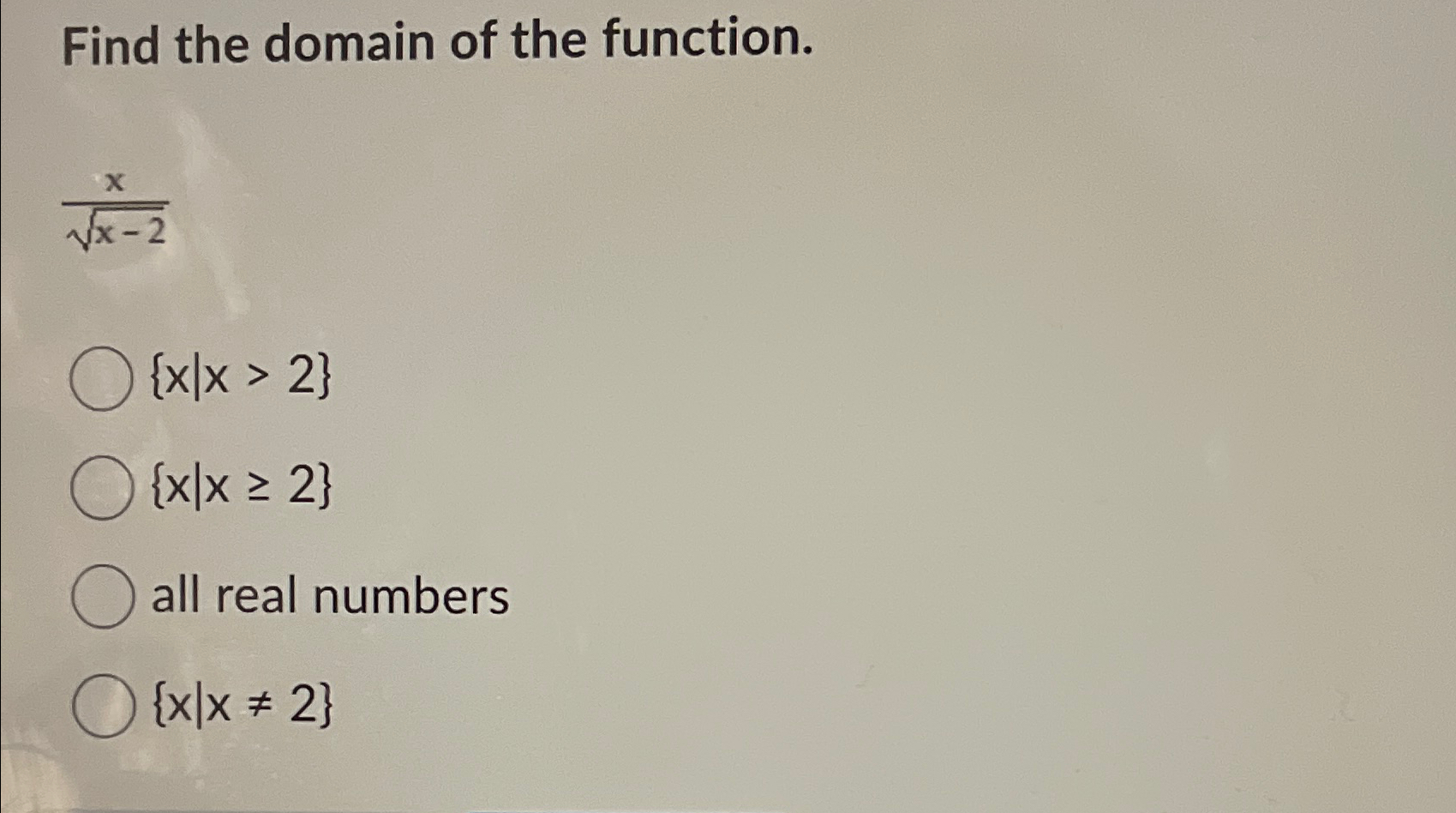 Solved Find the domain of the | Chegg.com