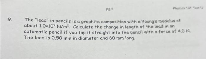Solved The "lead" in pencils is a graphite composition with | Chegg.com