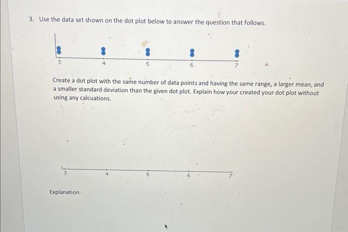 Solved 3. Use the data set shown on the dot plot below to | Chegg.com
