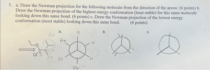 Solved Newman Projections a.) Draw the Newman projection | Chegg.com