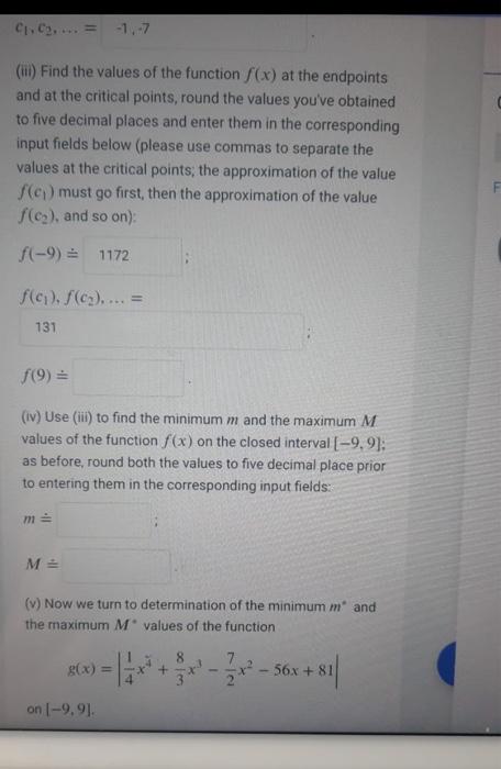 Solved (Min-Max Values of Differentiable Functions). | Chegg.com