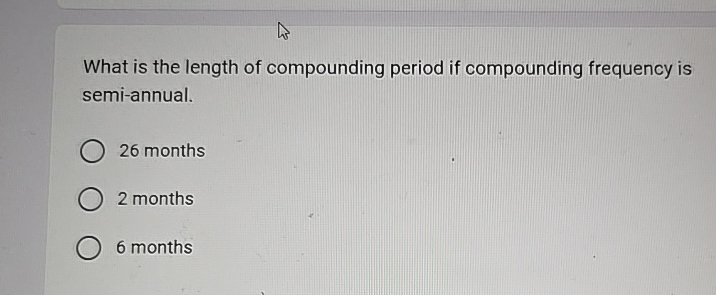 Solved What is the length of compounding period if | Chegg.com